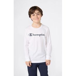 Champion Longsleeve in Wei&szlig; - 43% | Gr&ouml;&szlig;e 122/128 | Kinder-longsleeves