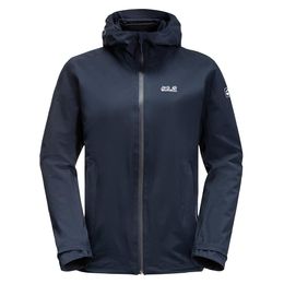 Jack Wolfskin Regenjacke "Pack & Go" in Dunkelblau - 58% | Gr&ouml;&szlig;e M | Damen-outdoorjacken