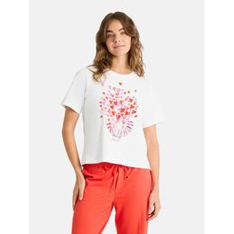 LIEBLINGSST&Uuml;CK LIEBLINGSST&Uuml;CK Shirt "Carmina" in Wei&szlig;/ Rot - 49% | Gr&ouml;&szlig;e L | Damen-tops