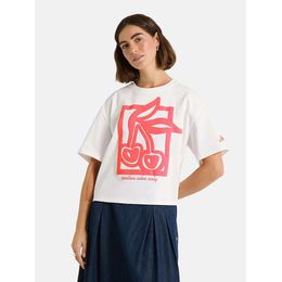 LIEBLINGSST&Uuml;CK LIEBLINGSST&Uuml;CK Shirt "Nori" in Wei&szlig;/ Pink - 44% | Gr&ouml;&szlig;e M | Damen-tops