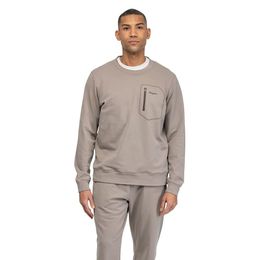 Bergans Funktionssweatshirt "Midtli" in Taupe - 52% | Gr&ouml;&szlig;e XL | Herren-sportshirts