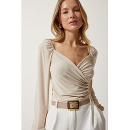 Happiness Istanbul Bluse in Creme - 58% | Gr&ouml;&szlig;e 38 | Damen-blusen