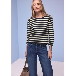 Street One Pullover in Dunkelblau/ Wei&szlig; - 54% | Gr&ouml;&szlig;e 40 | Damen-pullover-cardigans