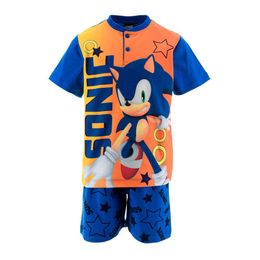 Sonic Pyjama "Sonic" in Blau/ Orange - 45% | Gr&ouml;&szlig;e 104 | Kinder-waesche