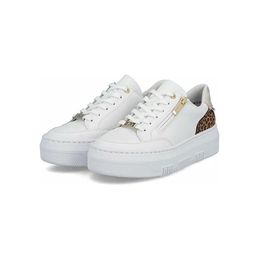 Rieker Leder-Sneakers in Wei&szlig; - 44% | Gr&ouml;&szlig;e 37 | Damen-sneakers