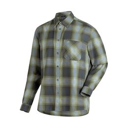 Maier Sports Funktionshemd "Claas" in Khaki/ Blau - 49% | Gr&ouml;&szlig;e 54 | Herren-sportshirts