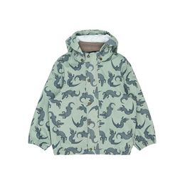 Mikk-line Regenjacke in T&uuml;rkis/ Dunkelblau - 43% | Gr&ouml;&szlig;e 110 | Kinder-outdoor-jacken