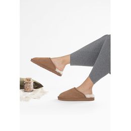 Gooce Schaffell-Hausschuhe "Emeralda" in Hellbraun - 67% | Gr&ouml;&szlig;e 36 | Damen-pantoletten