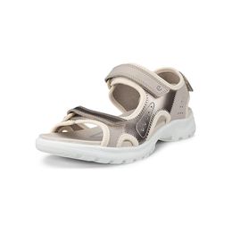Ecco Leder-Wandersandalen "Onroads" in Beige/ Gold - 50% | Gr&ouml;&szlig;e 38 | Damen-outdoor-sport-schuhe