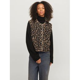Jack & Jones JJXX Fleeceweste "Vera" in Hellbraun/ Schwarz - 42% | Gr&ouml;&szlig;e S | Damenjacken