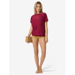 super.natural Trainingsshirt "Cat Yoga" in Rot - 56% | Gr&ouml;&szlig;e M | Damen-outdoor-tops-shirts