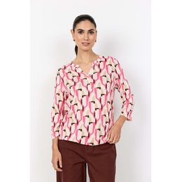 soyaconcept Bluse "Felicity" in Beige/ Rosa - 41% | Gr&ouml;&szlig;e L | Damen-blusen