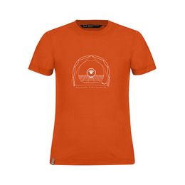 Salewa Funktionsshirt "Graphic Dry" in Orange - 56% | Gr&ouml;&szlig;e 140 | Kinder-oberteile