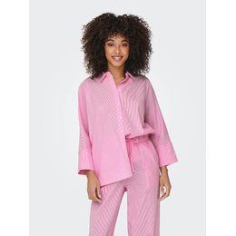 Only Bluse in Rosa/ Wei&szlig; - 55% | Gr&ouml;&szlig;e XS | Damen-blusen
