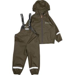 HULABALU 2tlg. Regenoutfit "Pixy" in Khaki - 64% | Gr&ouml;&szlig;e 98 | Kinder-outdoor-jacken