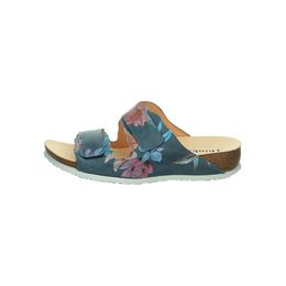 Think! Leder-Pantoletten "Julia" in Blau - 54% | Gr&ouml;&szlig;e 37 | Damen-pantoletten