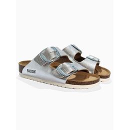 BACKSUN Pantoletten "Londrina" in Silber - 61% | Gr&ouml;&szlig;e 39 | Damen-pantoletten
