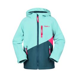 Peek U Regenjacke "Hazel" in T&uuml;rkis/ Blau - 63% | Gr&ouml;&szlig;e 104 | Kinder-outdoor-jacken