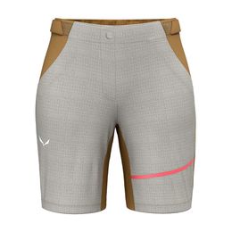 Salewa Fahrradshorts "Vento Hemp/Durastretch" in Grau/ Hellbraun - 62% | Gr&ouml;&szlig;e 40 | Damen-sporthosen