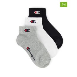 Champion 3er-Set: Socken in Grau/ Wei&szlig;/ Schwarz - 25% | Gr&ouml;&szlig;e 27-30 | Kinder-socken-strumpfhosen