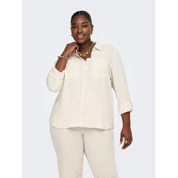 Only Carmakoma Bluse in Creme - 42% | Gr&ouml;&szlig;e 42 | Damen-blusen