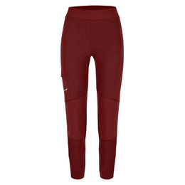 Salewa Funktionsleggings "Alpine Hemp" in Bordeaux - 63% | Gr&ouml;&szlig;e 42 | Damen-sporthosen