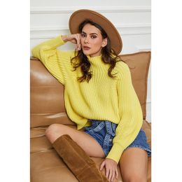 Jos&eacute;fine Wollpullover "Baby" in Gelb - 71% | Gr&ouml;&szlig;e M | Damen-pullover-cardigans