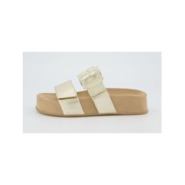 Paul Green Leder-Pantoletten in Beige - 54% | Gr&ouml;&szlig;e 38,5 | Damen-pantoletten