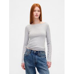 GAP Longsleeve in Hellgrau - 59% | Gr&ouml;&szlig;e XXL | Damen-tops