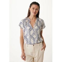 Mexx Bluse in Creme/ Blau - 66% | Gr&ouml;&szlig;e 36 | Damen-blusen