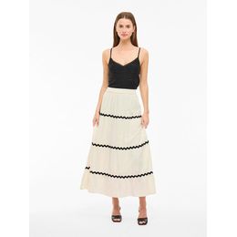 Vila Rock in Creme/ Schwarz - 74% | Gr&ouml;&szlig;e 36 | Damenroecke