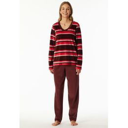 Schiesser Pyjama in Rot - 49% | Gr&ouml;&szlig;e 38 | Damen-loungewear