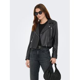 Only Kunstlederjacke in Schwarz - 62% | Gr&ouml;&szlig;e S | Damenjacken