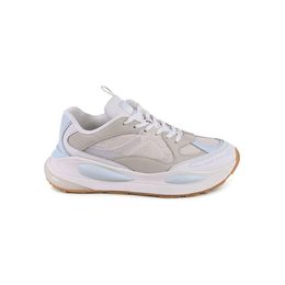 Tommy Hilfiger Shoes Leder-Sneakers in Beige/ Hellblau - 63% | Gr&ouml;&szlig;e 39 | Damen-sneakers