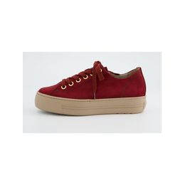 Paul Green Leder-Sneakers in Bordeaux - 49% | Gr&ouml;&szlig;e 40,5 | Damen-sneakers