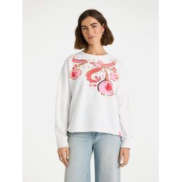 LIEBLINGSST&Uuml;CK LIEBLINGSST&Uuml;CK Sweatshirt "Glam" in Wei&szlig;/ Rosa - 53% | Gr&ouml;&szlig;e S | Damen-sweatshirts-jacken