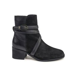 Tommy Hilfiger Shoes Leder-Boots in Schwarz - 62% | Gr&ouml;&szlig;e 38 | Damen-stiefel
