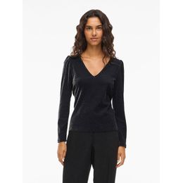 Vila Longsleeve "Vieleinas" in Schwarz - 55% | Gr&ouml;&szlig;e M | Damen-tops
