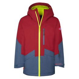 Trollkids Ski-/ Snowboardjacke "Kongsberg" in Braunrot/ Blau - 54% | Gr&ouml;&szlig;e 128 | Kinder-outdoor-jacken