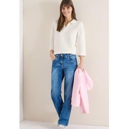 Cecil Poloshirt in Wei&szlig; - 50% | Gr&ouml;&szlig;e XL | Damen-tops