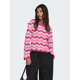 Only Pullover in Rosa/ Creme/ Pink - 47% | Gr&ouml;&szlig;e M | Damen-pullover-cardigans