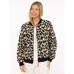 Zwillingsherz Blouson "Classic Leo" in Schwarz/ Hellbraun - 61% | Gr&ouml;&szlig;e L | Damenjacken