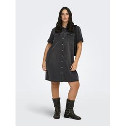 Only Carmakoma Jeanskleid in Schwarz - 38% | Gr&ouml;&szlig;e 44 | Damen-kleider