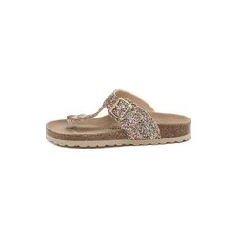 BABUNKERS Family Zehentrenner in Gold - 43% | Gr&ouml;&szlig;e 40 | Damen-sandalen