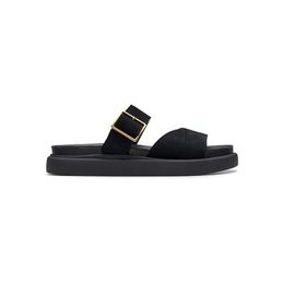 Clarks Leder-Pantoletten "Aristella Mule" in Schwarz - 48% | Gr&ouml;&szlig;e 40 | Damen-pantoletten