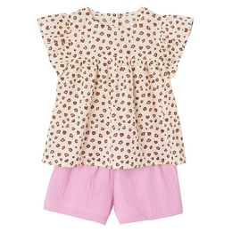 Vertbaudet 2tlg. Outfit ''Camille'' in Rosa/ Beige - 50% | Gr&ouml;&szlig;e 122 | Kinderhosen