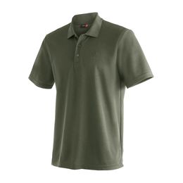 Maier Sports Funktionspoloshirt "Ulrich" in Khaki - 42% | Gr&ouml;&szlig;e S | Herren-sportshirts
