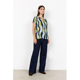 soyaconcept Bluse "Cammi" in Dunkelblau/ Gr&uuml;n/ Hellblau - 44% | Gr&ouml;&szlig;e L | Damen-blusen