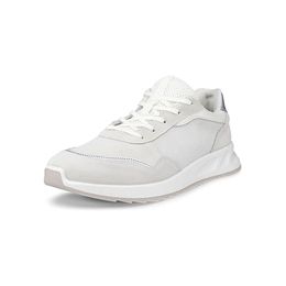 Ecco Leder-Sneakers "Otm" in Grau/ Silber - 68% | Gr&ouml;&szlig;e 36 | Damen-sneakers