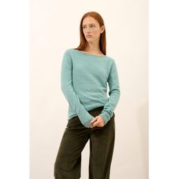Just Cashmere Kaschmir-Pullover "Grace" in T&uuml;rkis - 68% | Gr&ouml;&szlig;e S | Damen-pullover-cardigans